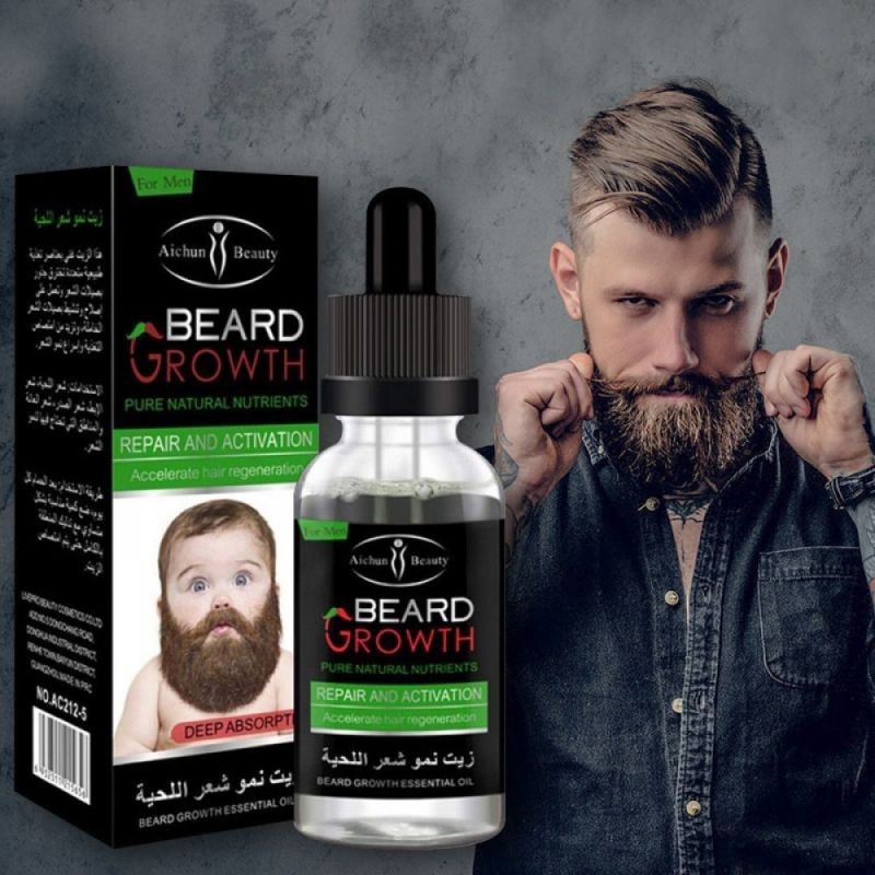 Beard Growth Essential Oil Pure Natural Nutrients Skin Cleansing