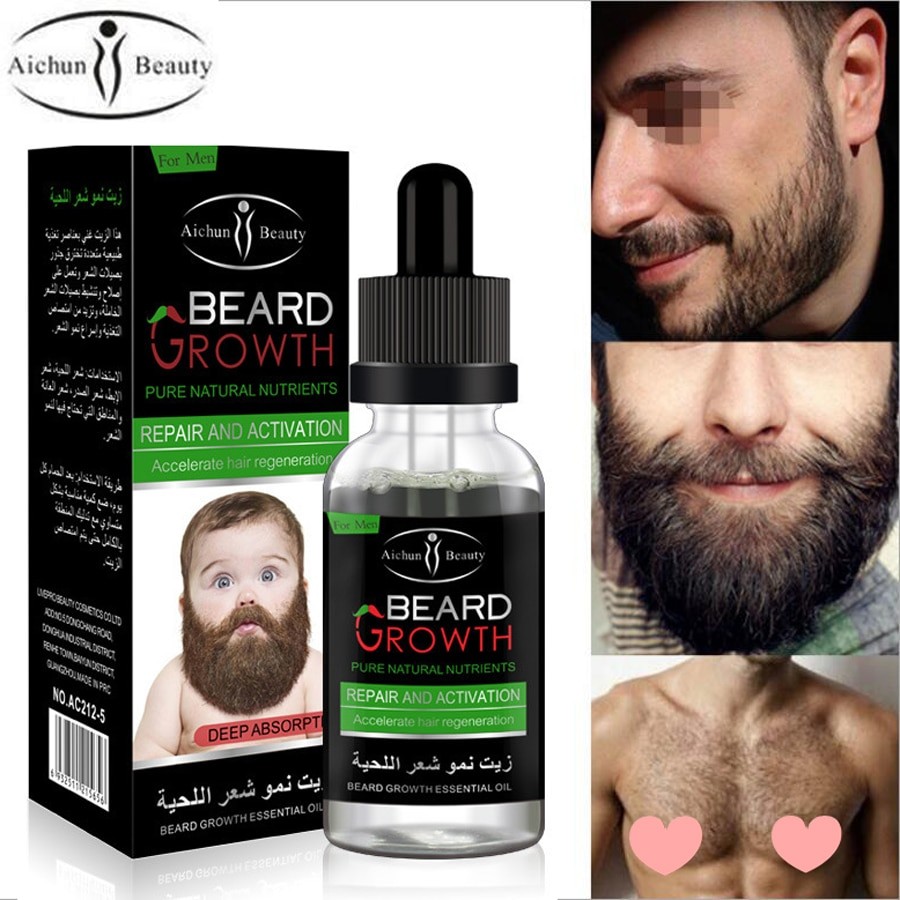 Beard Growth Essential Oil Pure Natural Nutrients Skin Cleansing