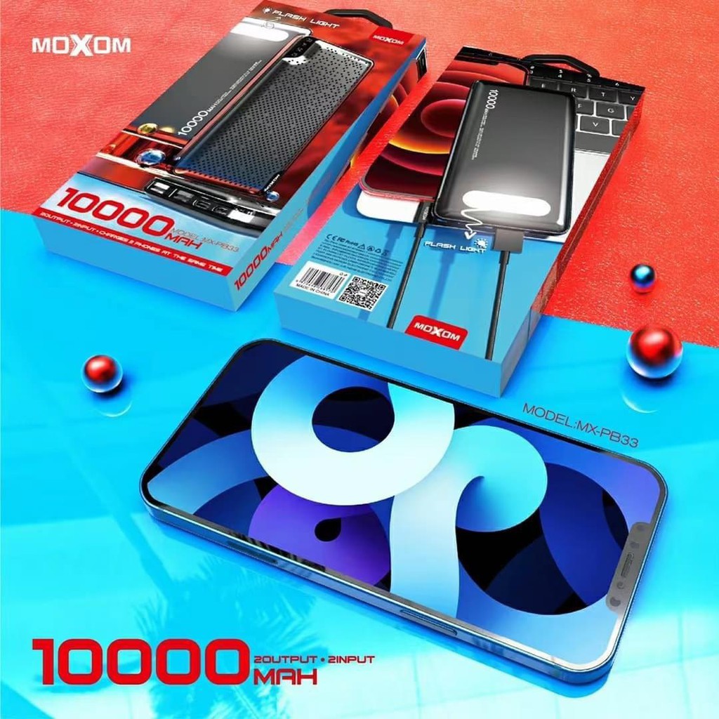MOXOM MX-PB33 Power Bank 10000mAh | onide.lk