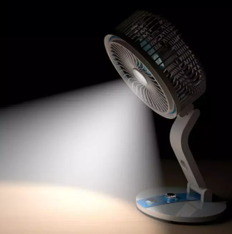 LR-2018 Folding Fan LED Table Lamp Charging Fan USB Desktop Mini Fan ...