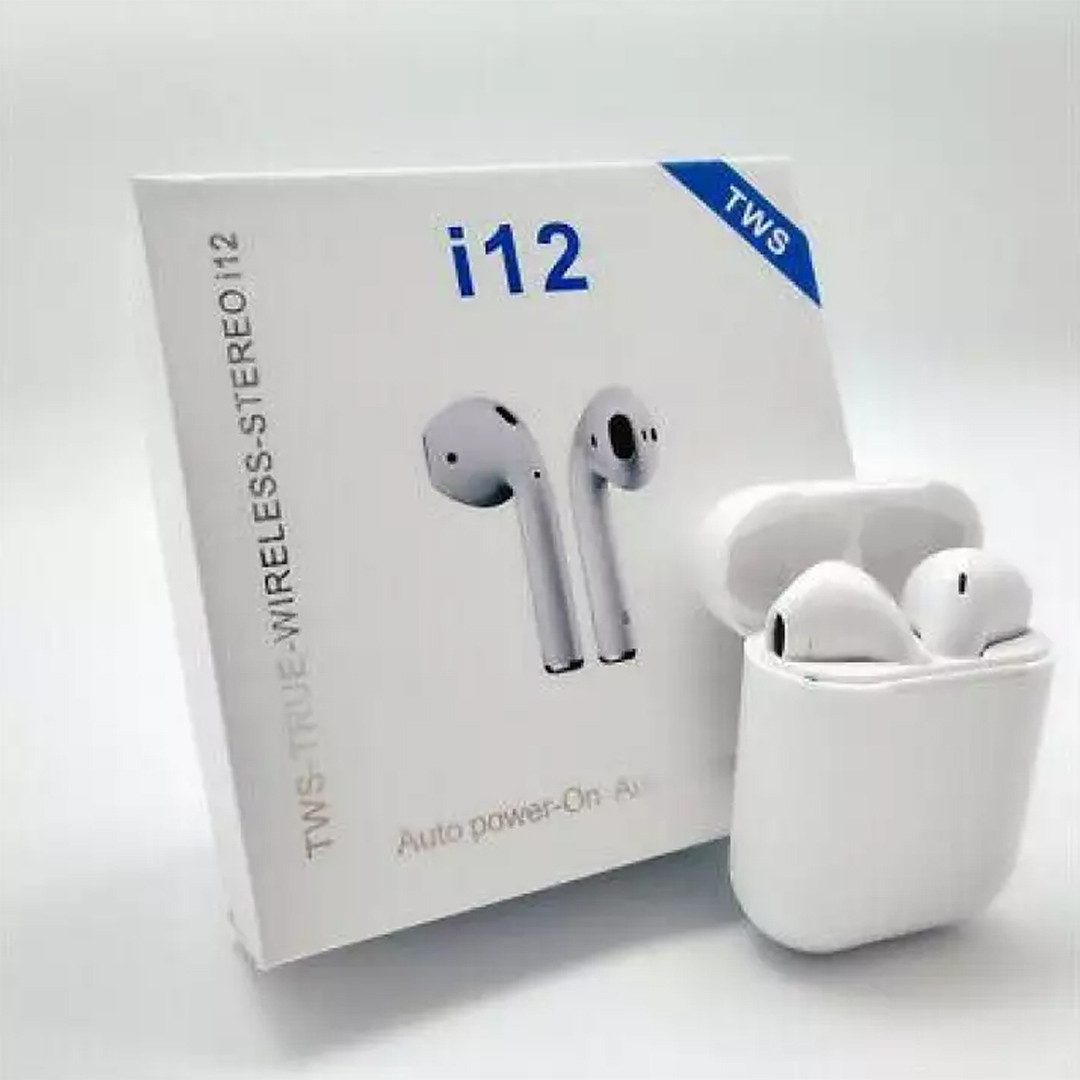 i12 TWS Wireless Bluetooth Stereo Earbuds | Auramart.lk