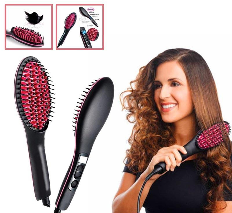 Straight Artifact Ceramic Hair Straightening Brush | Auramart.lk