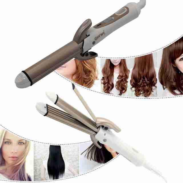 Geemy 4 in 1 Hair straightener and curling iron - GM 2962 | Auramart.lk