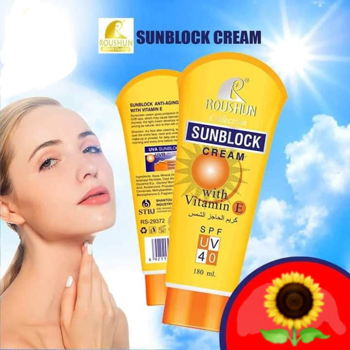 Roushun Sunblock Cream - 180ml | Auramart.lk