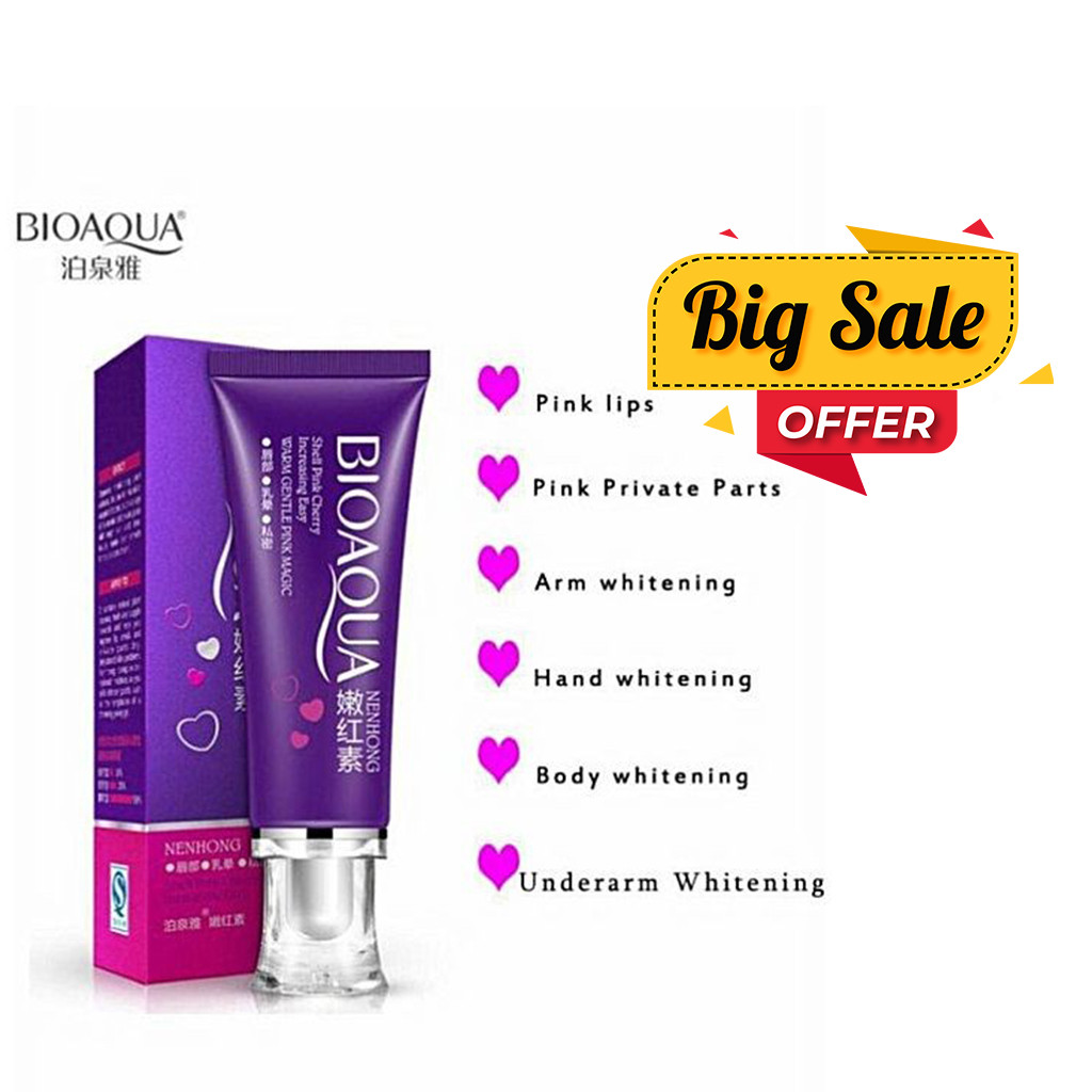 Bio Aqua Pink Cherry Private Part Whitening Cream | Auramart.lk