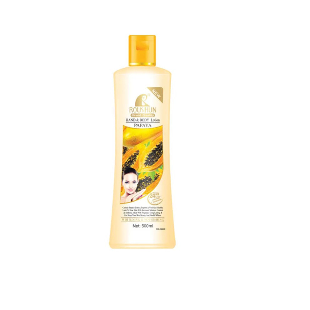 Roushun Papaya Hand And Body Lotion- 500ml | Auramart.lk