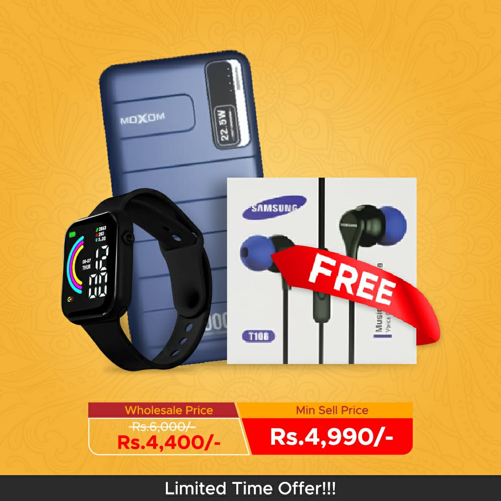 MX-PB57 Power Bank and free Led Rainbow watch and Samsung T108 Earphone ...