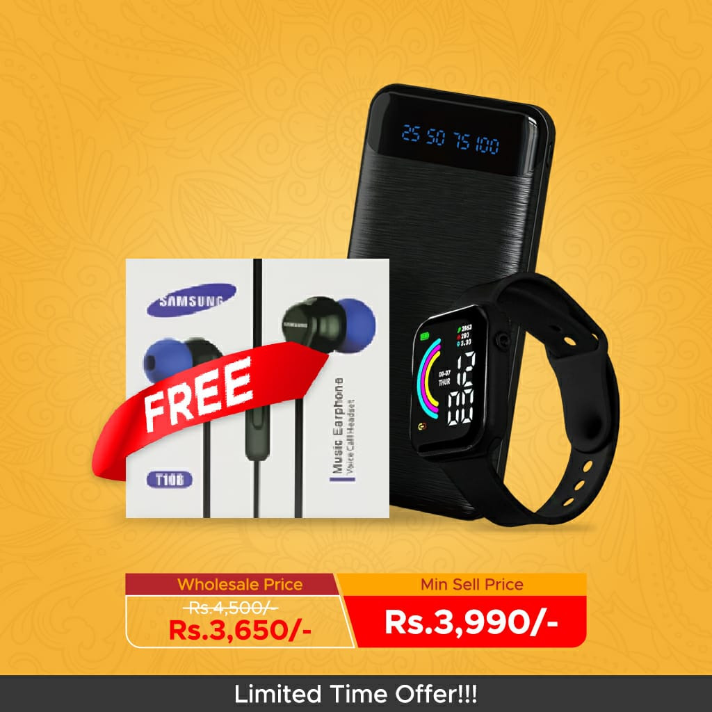 MX-PB41 Power Bank and free Led Rainbow watch and Samsung T108 Earphone ...